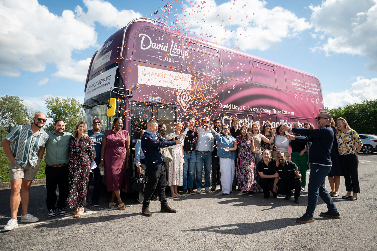 Launch of new David Lloyd Bus – Change Please